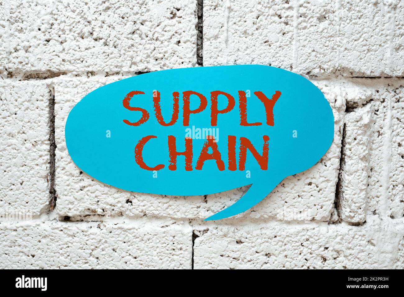 Hand Writing Sign Supply Chain Business Concept System Of Organization And Processes From