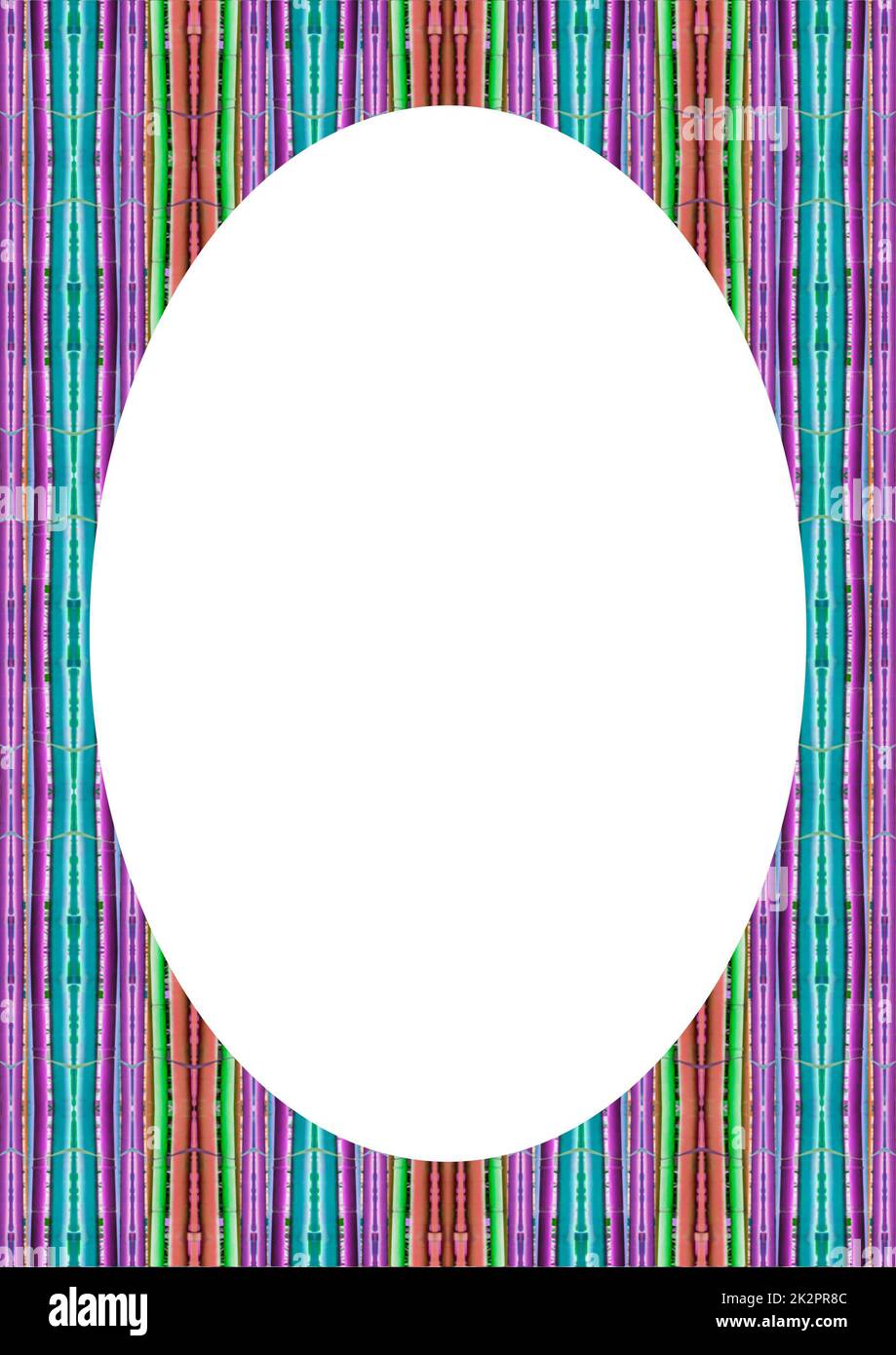 Circle Frame Background with Decorated Borders Stock Photo - Alamy
