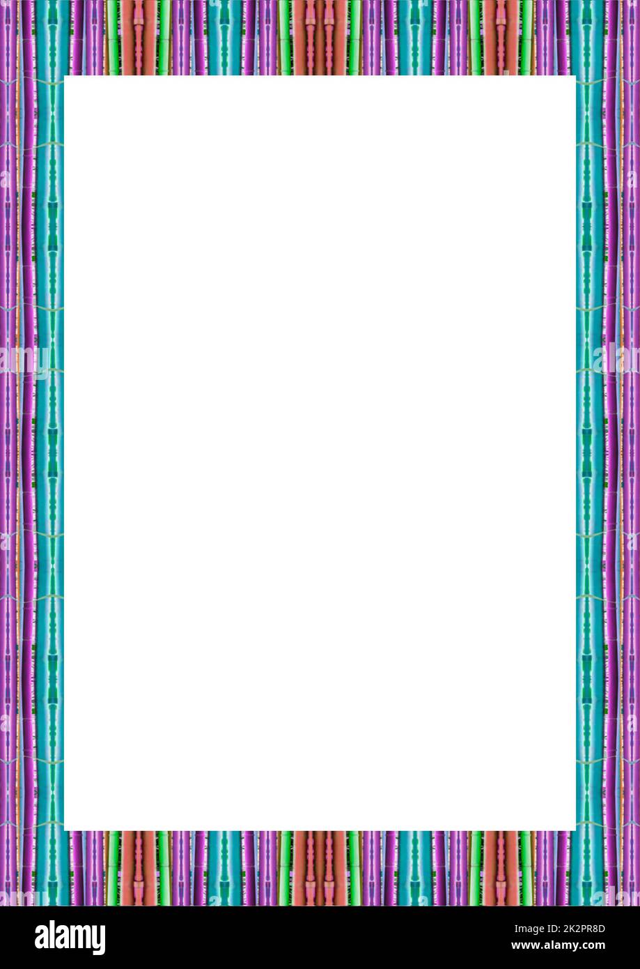 White Frame with Decorated Borders Stock Photo - Alamy