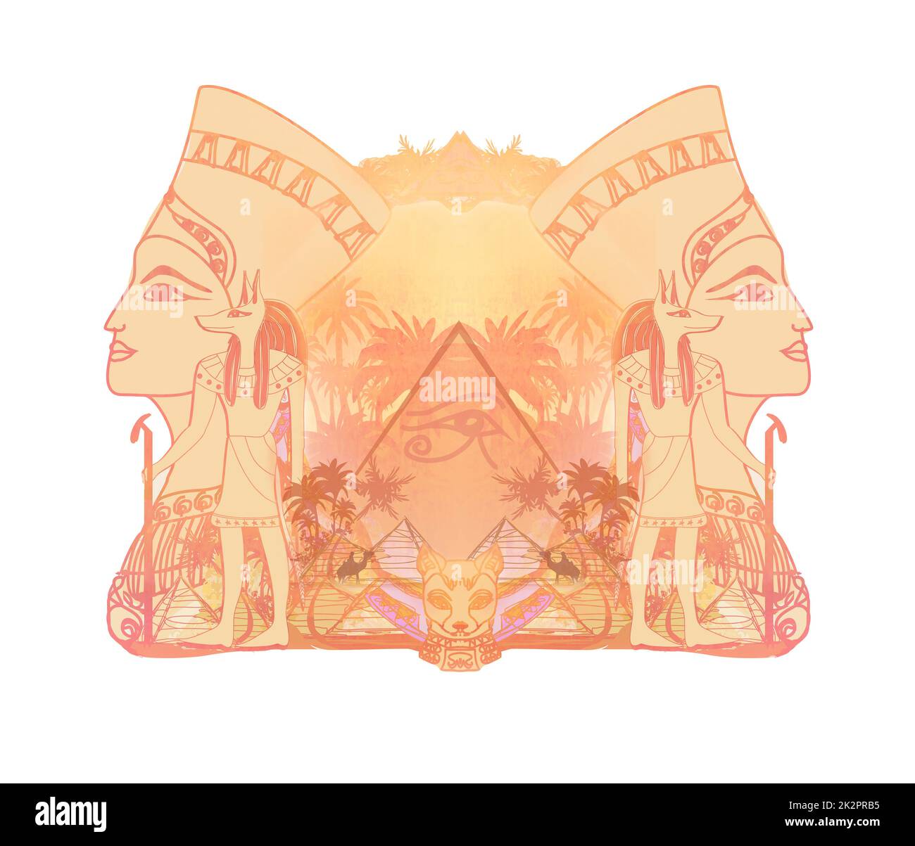 Ancient egypt abstract vintage artistic banner Stock Photo - Alamy