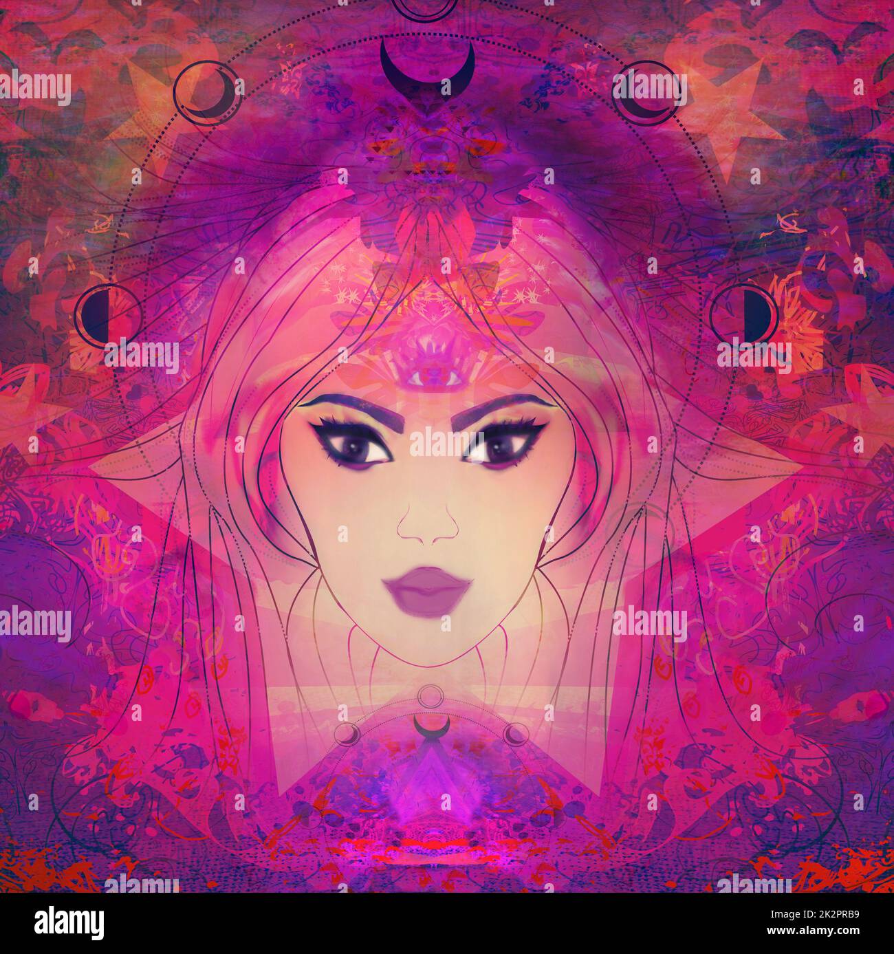 Woman with third eye, psychic supernatural senses Stock Photo - Alamy