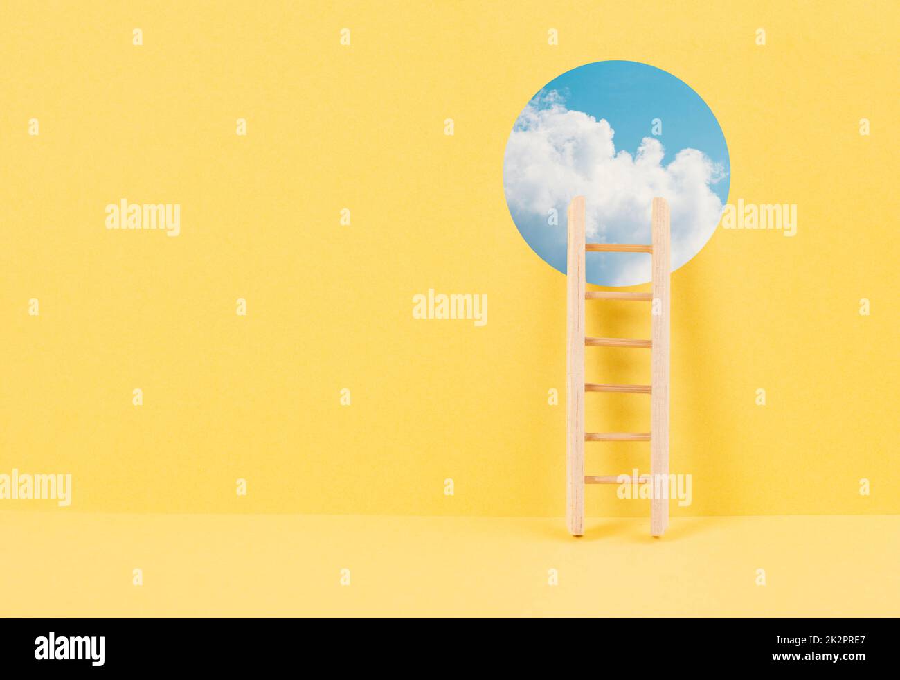 Ladder of success, opportunity strategy, open window to the sky, copy ...