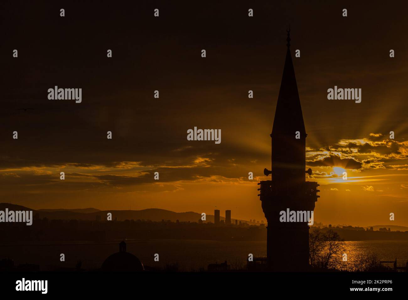 Blue mosque minaret Stock Photo - Alamy