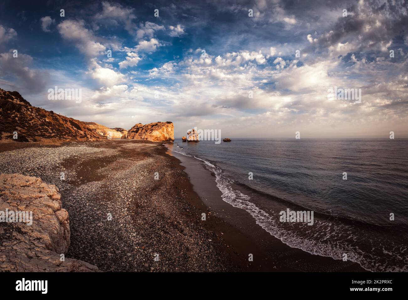Petra tou Romiou (Rock of the Greek, Aphrodite's Rock). Paphos District ...