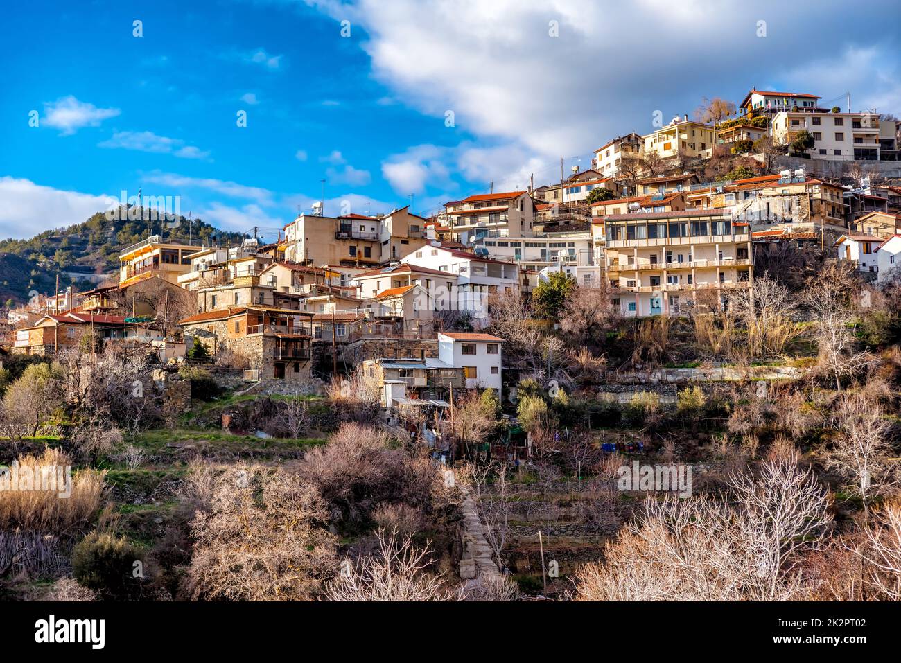 The village of Agros. Limassol District, Cyprus Stock Photo - Alamy