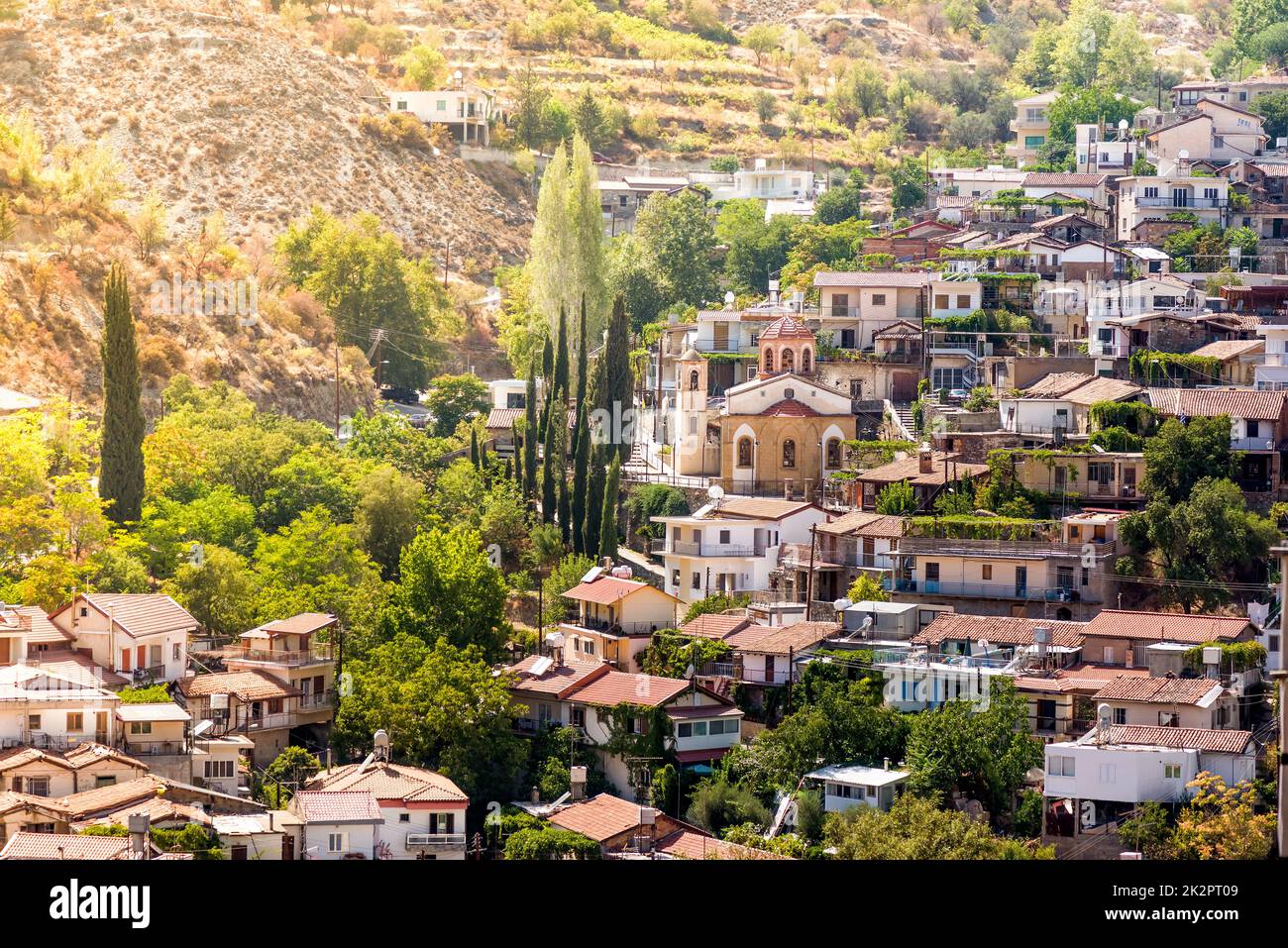 Mountain village of Palaichori. Nicosia District, Cyprus Stock Photo ...