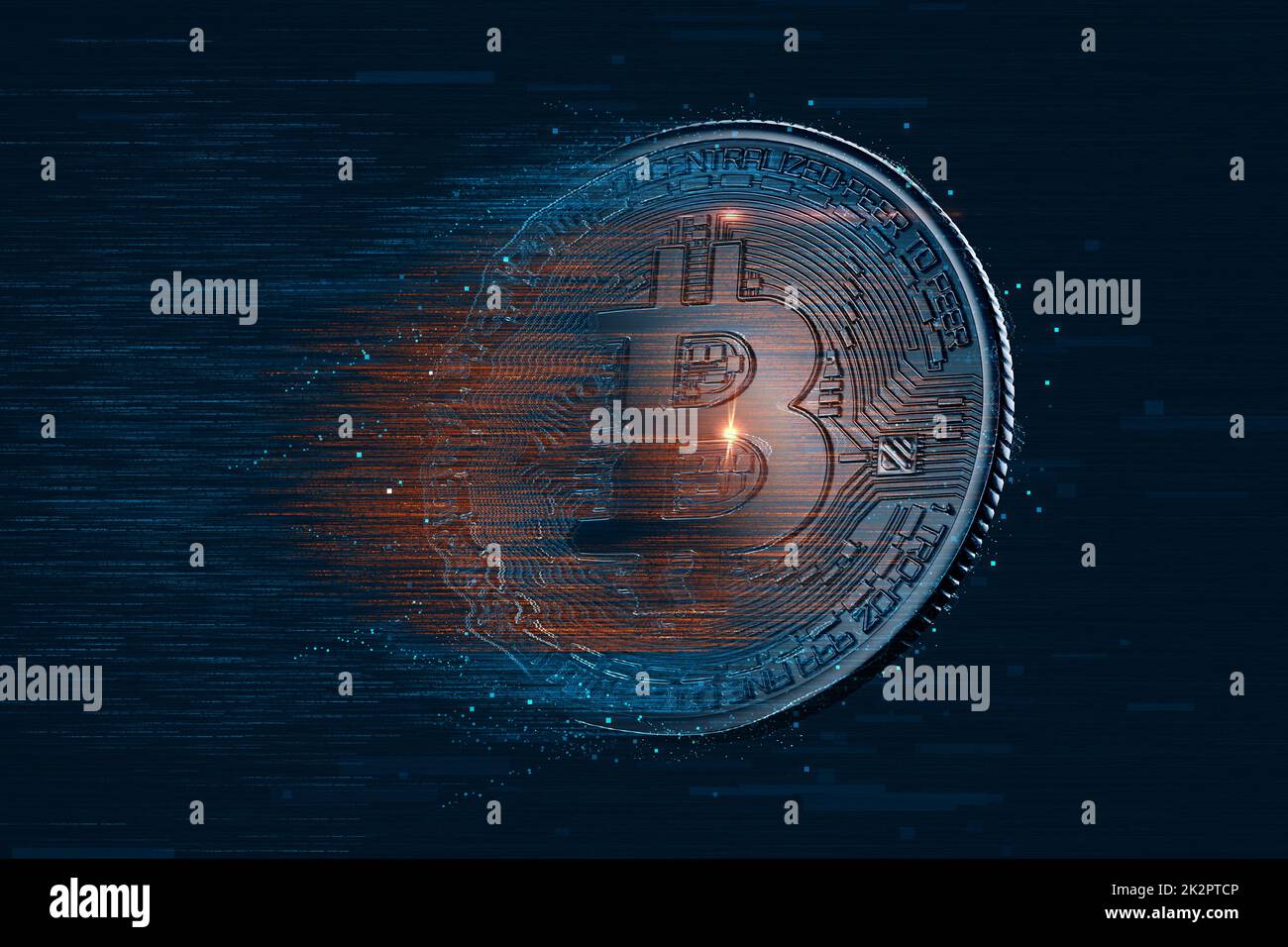 Bitcoin digital currency. 3D illustration. Contains clipping path Stock ...