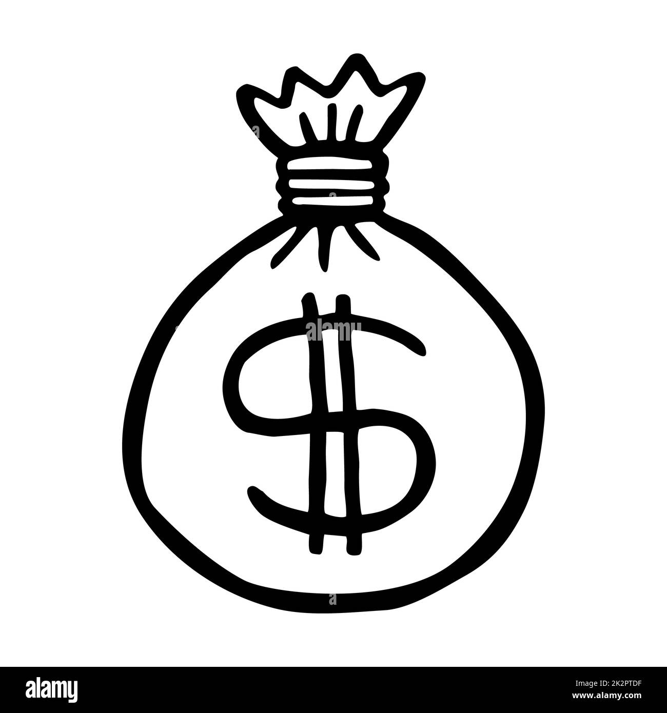 Hand coin thin line Cut Out Stock Images & Pictures - Alamy