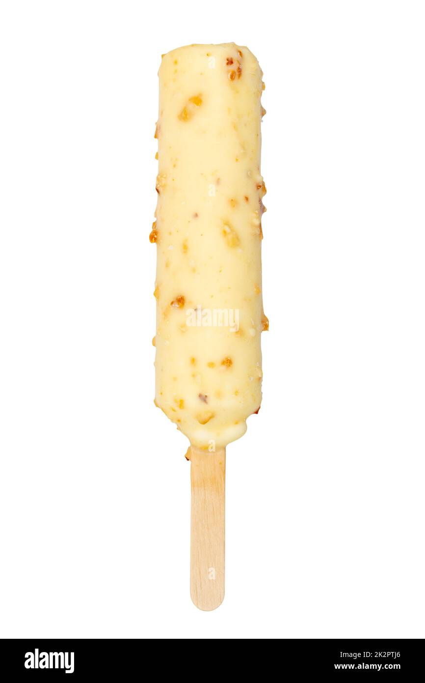 Vanilla ice cream on a stick Stock Photo - Alamy