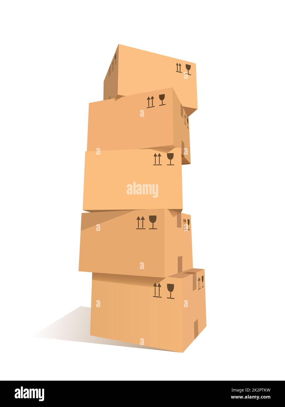 Cardboard boxes stacks Stock Photo - Alamy