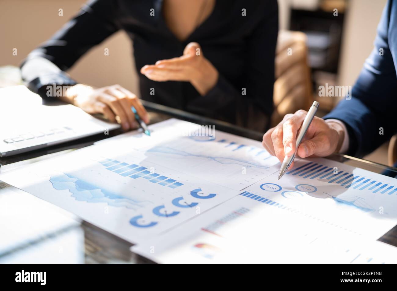 businesswoman-writing-on-graph-stock-photo-alamy