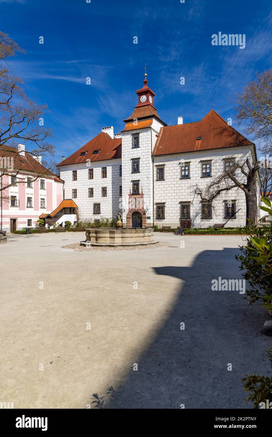 Trebon castle and town, Southern Bohemia, Czech Republic Stock Photo ...