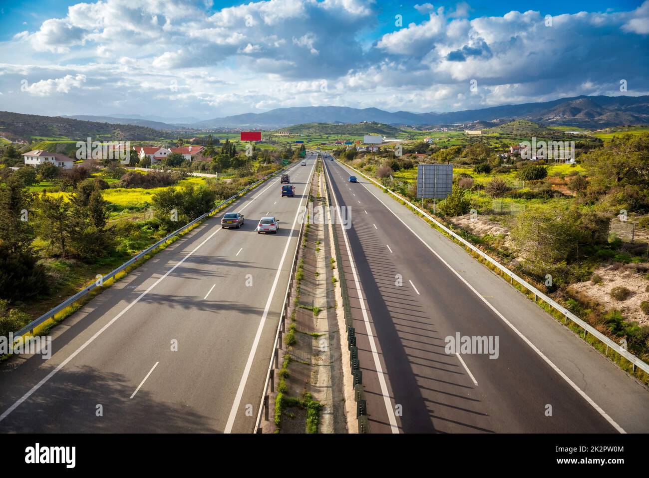 View of A1 motorway, locally referred to as the Nicosia-Limassol ...