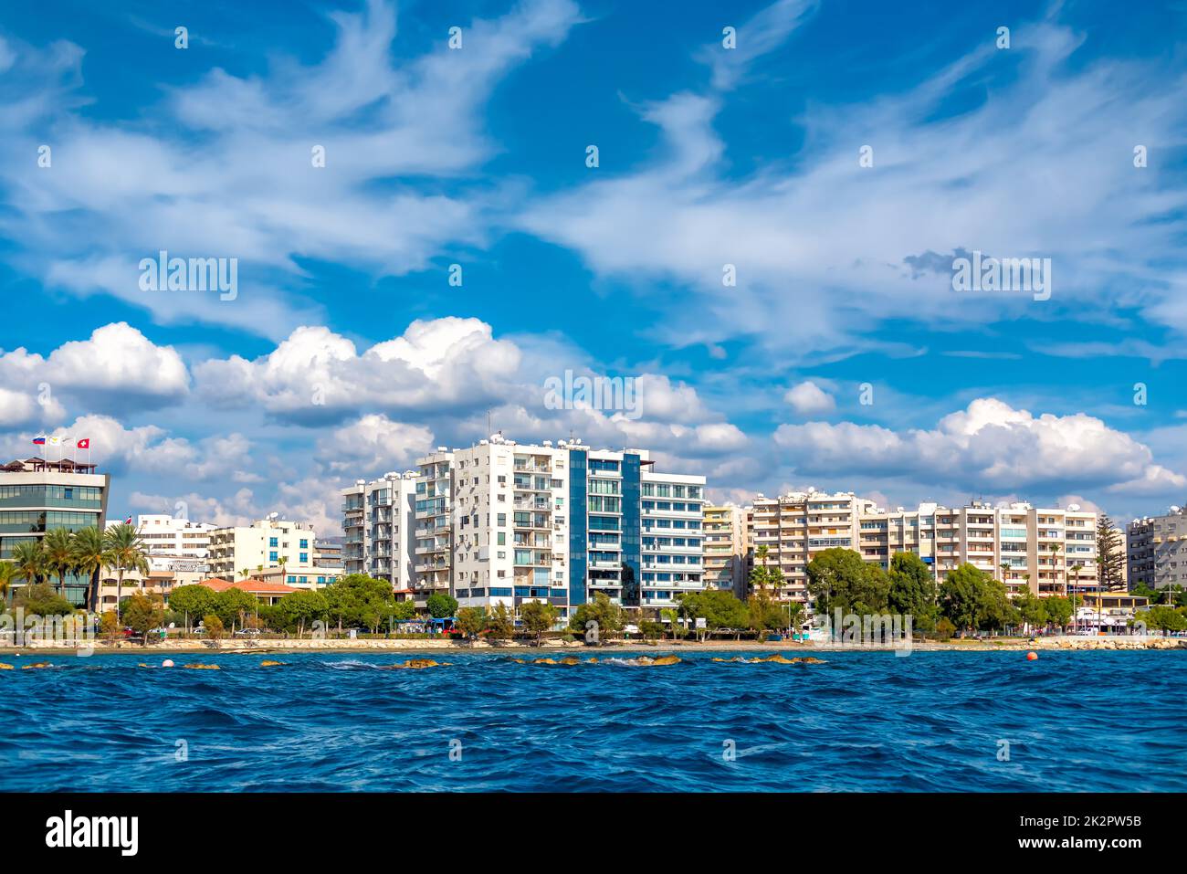 Residential buildings along Limassol seafront. Cyprus Stock Photo - Alamy