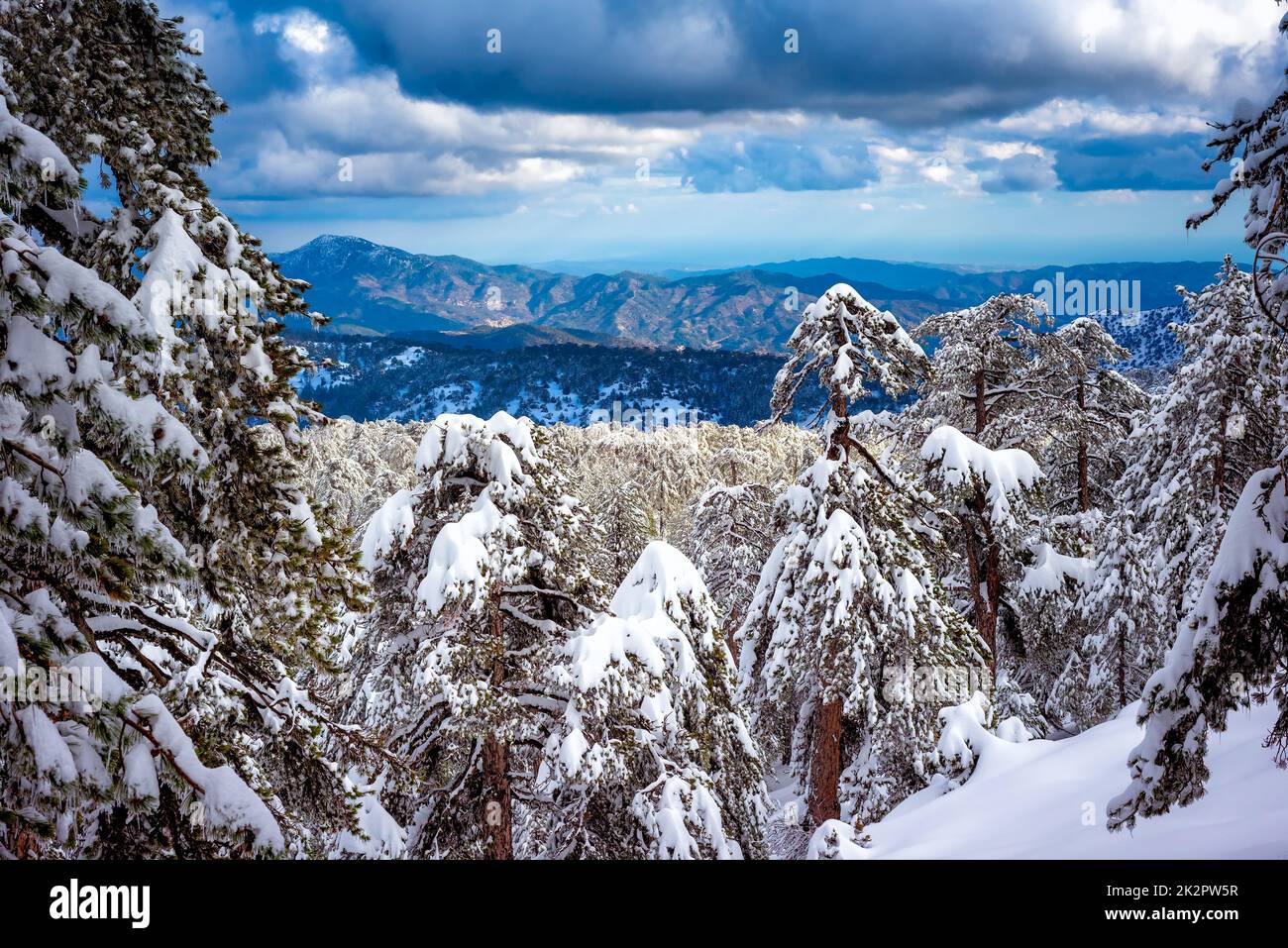Cyprus mountain winter hi-res stock photography and images - Alamy