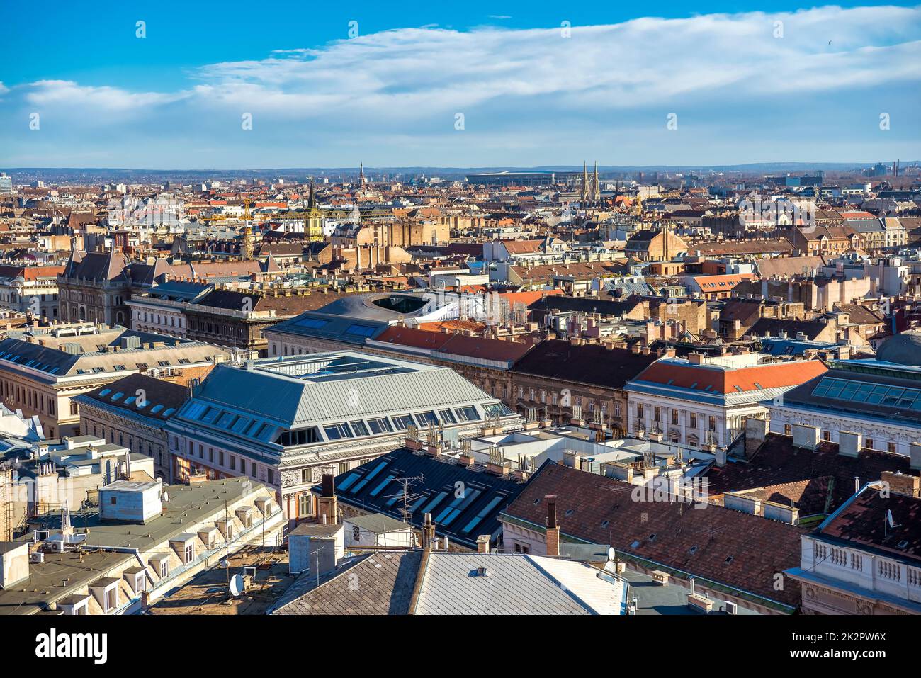 High point view of Budapest cityscape. Budapest, Hungary Stock Photo ...