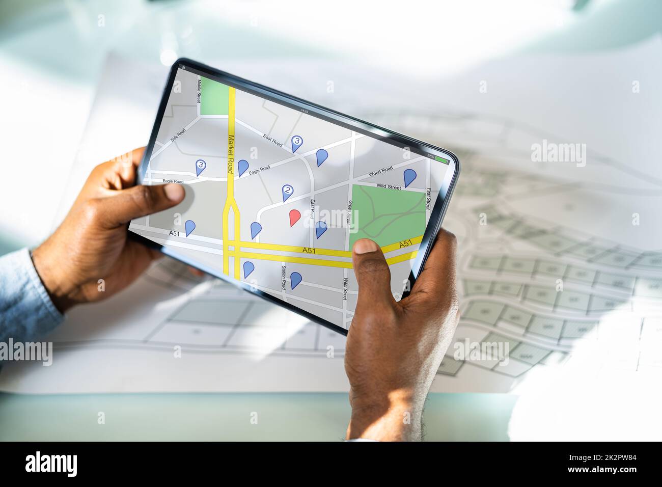 Cadastre Map Plan Stock Photo - Alamy