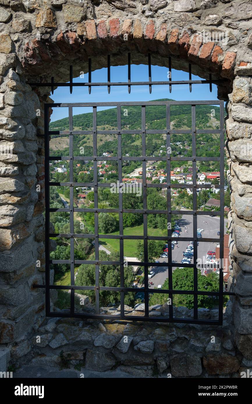 A vertical shot of an old fenced gate of the Devin Castle in Bratislava ...
