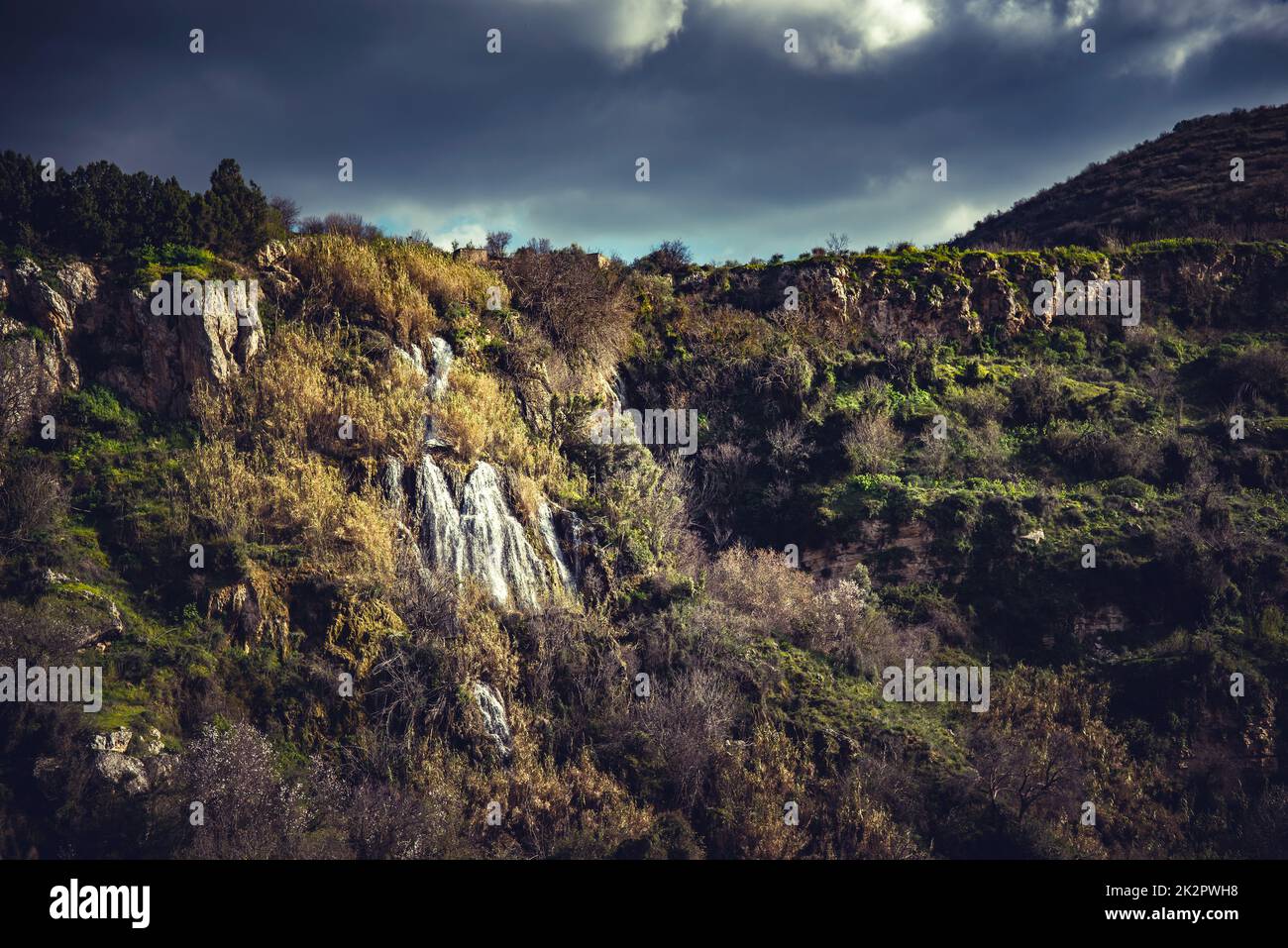 Paradision waterfalls near abandoned Trozena village. Limassol District ...