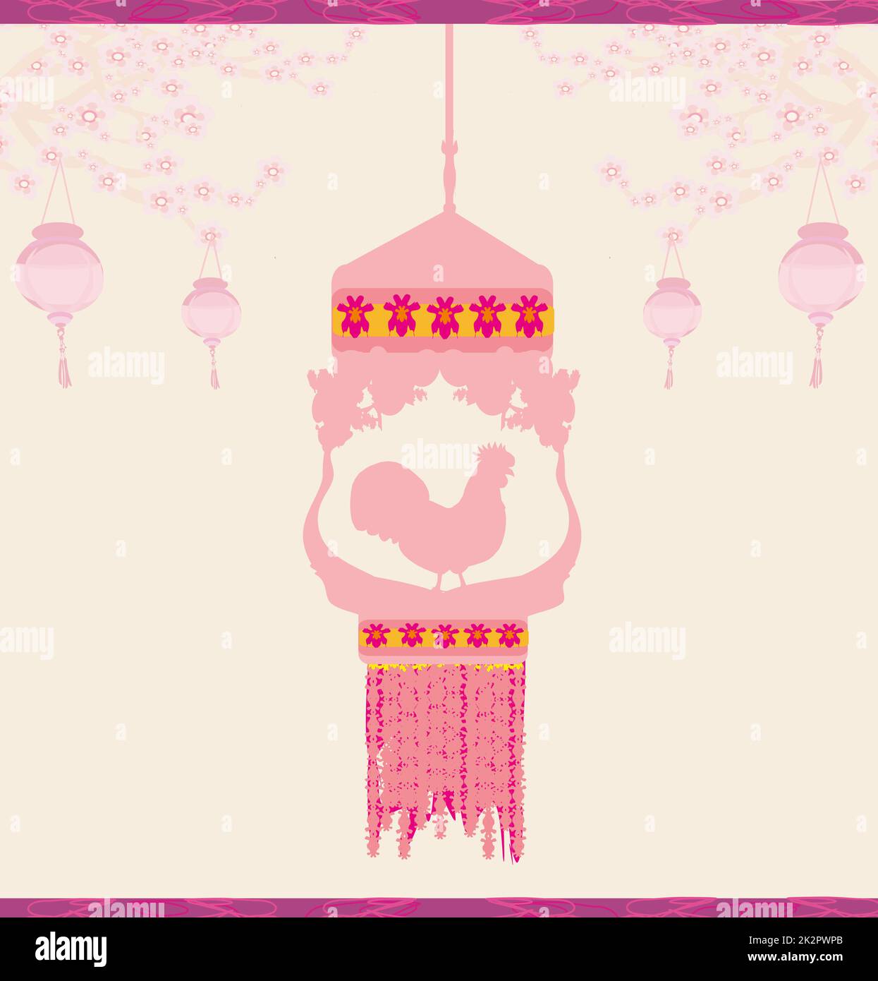 year of rooster design for Chinese New Year celebration Stock Photo - Alamy