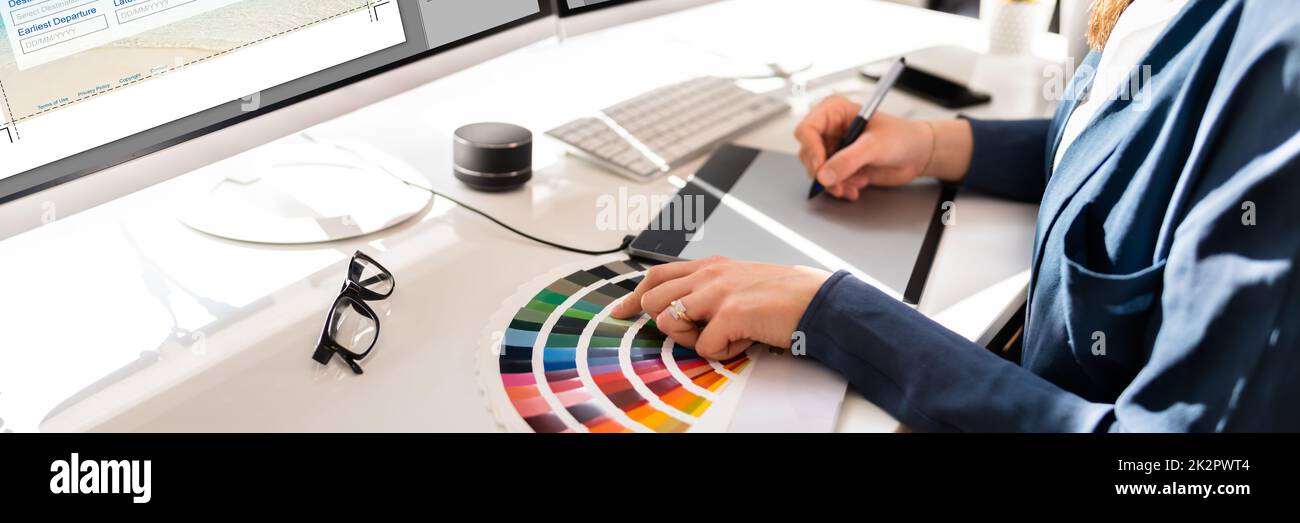 Graphic Web Designer Stock Photo - Alamy