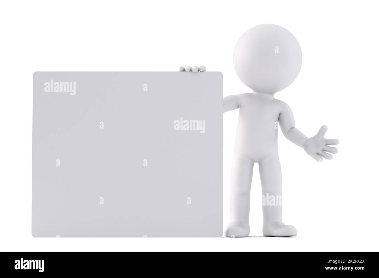 3d man holding sign board hi-res stock photography and images - Alamy