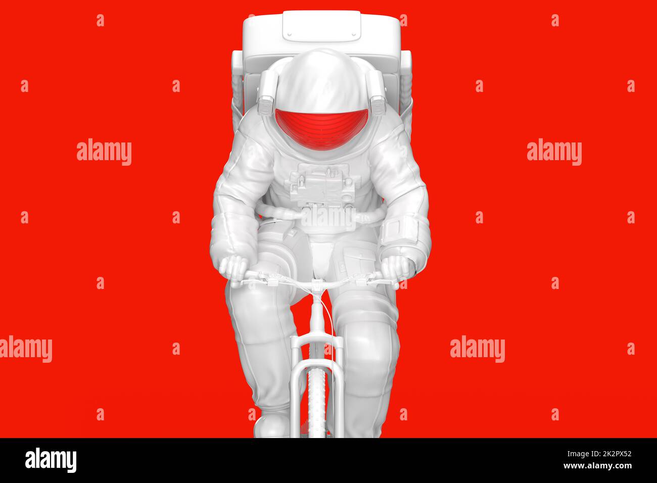 Concept of Astronaut riding bicycle. 3D illustration Stock Photo - Alamy