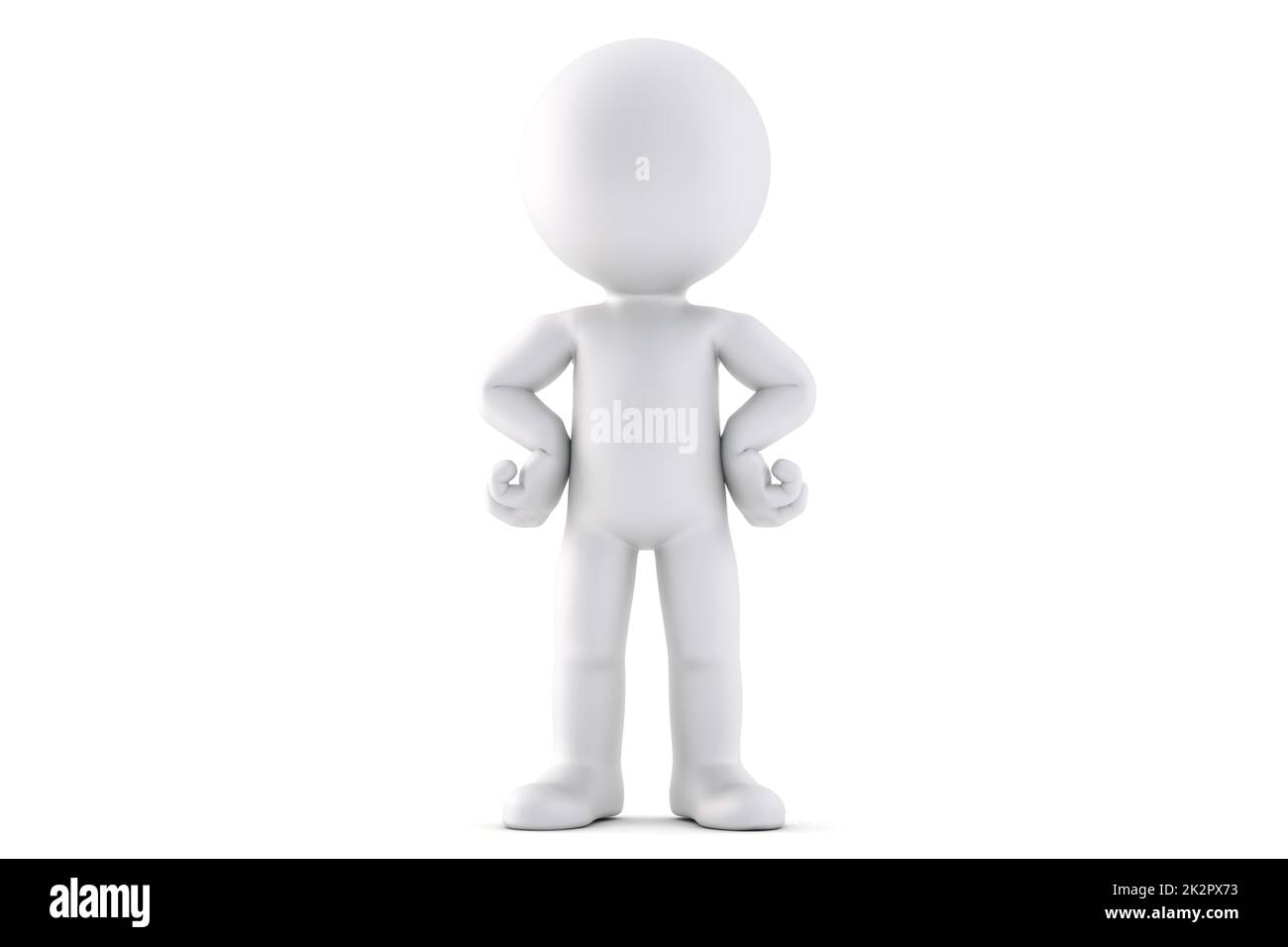 Confident guy. 3D illustration. Isolated over white background Stock ...