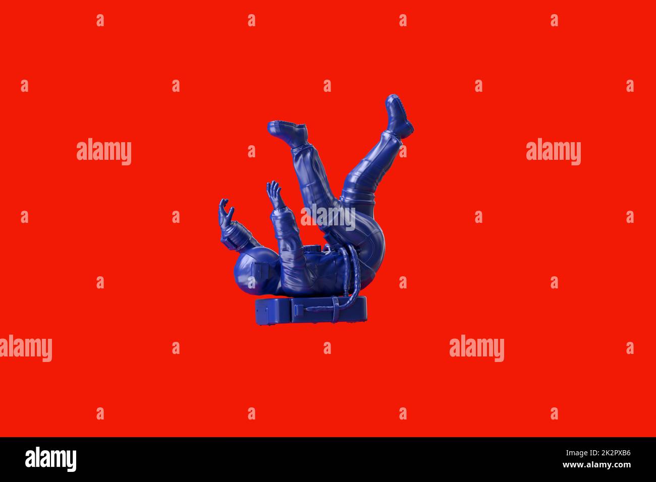Lonely astronaut falling down in space. 3D Rendering Stock Photo - Alamy
