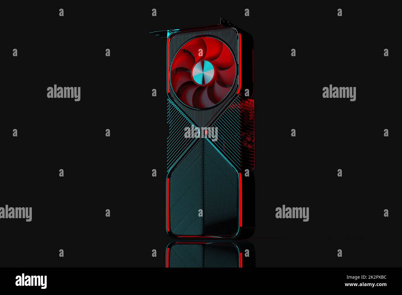 Powerful gaming graphic card. 3D Rendering Stock Photo - Alamy