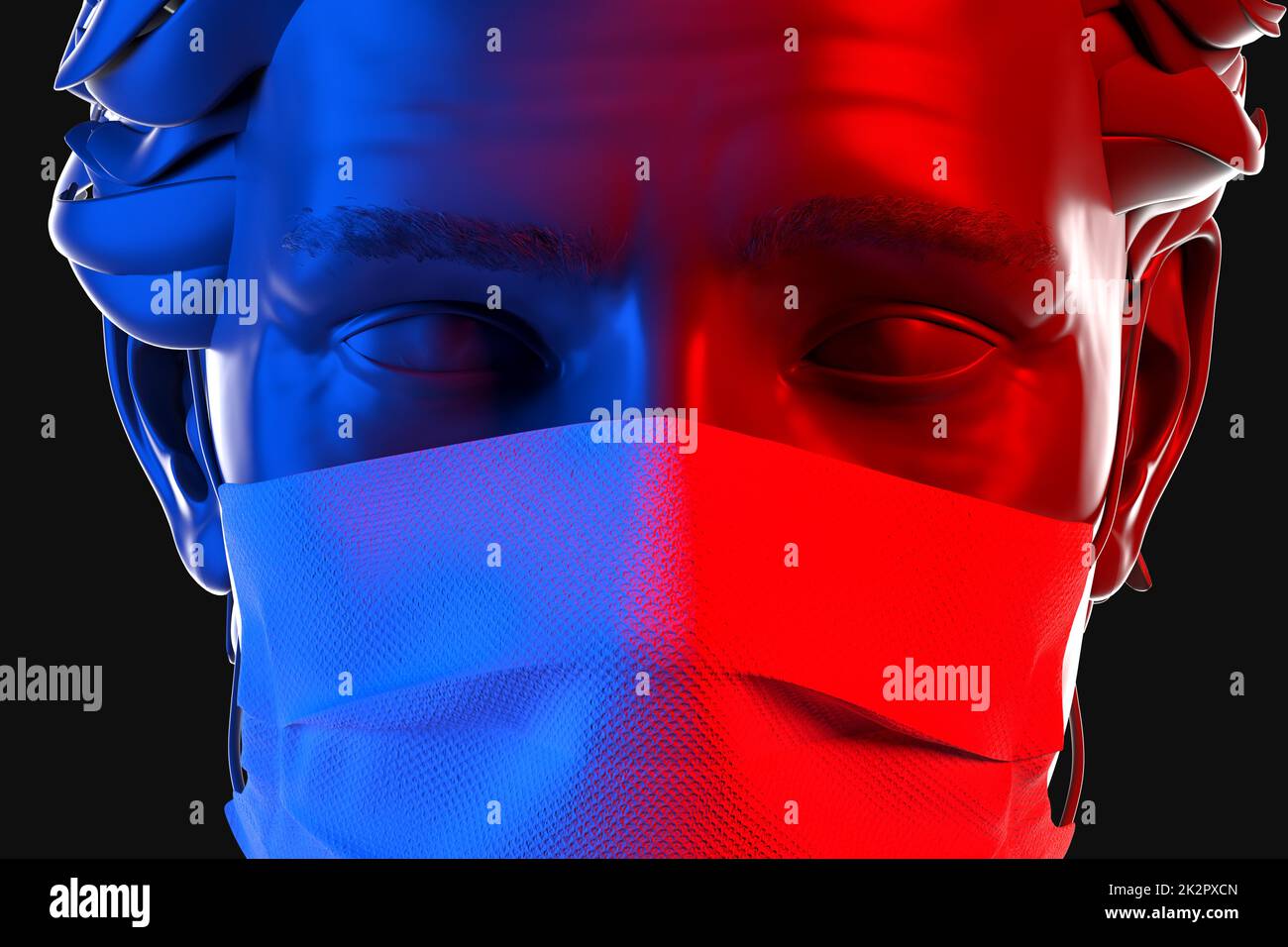 Close up face 3d hi-res stock photography and images - Alamy
