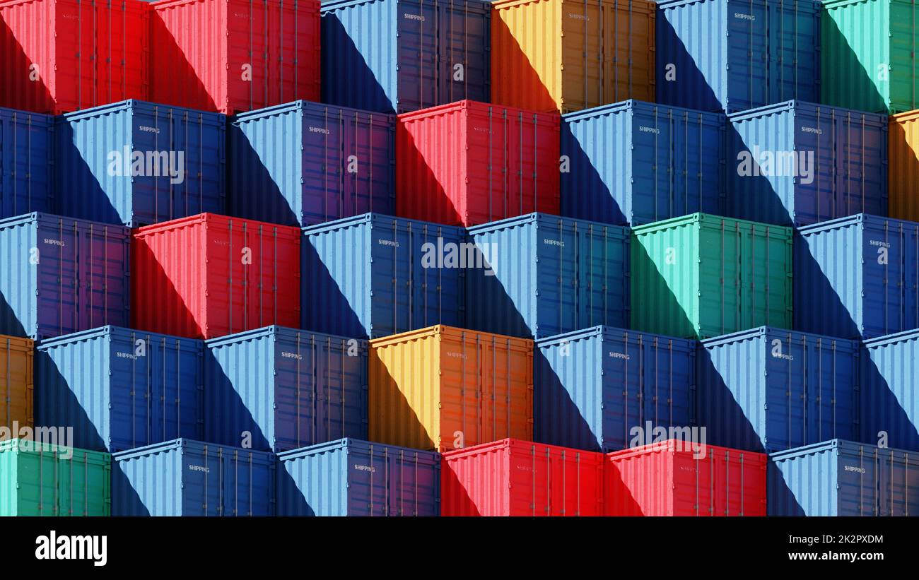 The Stack Containers For Marker Stock Photo - Alamy