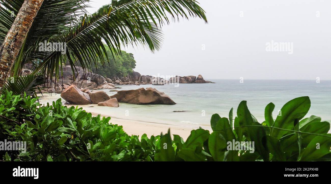 Seychelles, Mahe - Tropical Storm at the Anse Takamaka Stock Photo - Alamy