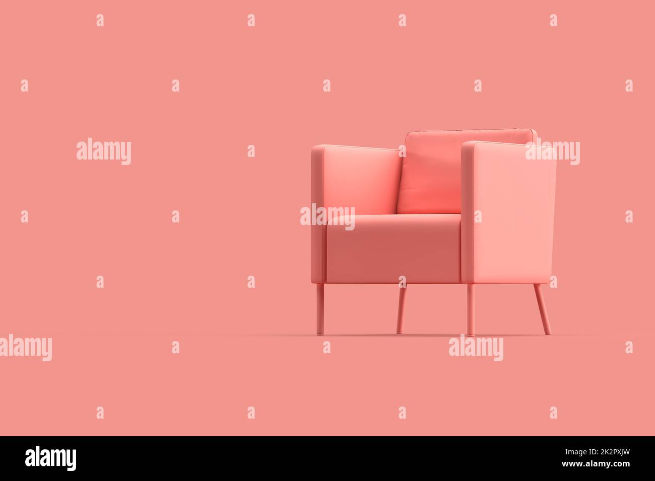 Pink chair on pink background. 3D illustration Stock Photo - Alamy