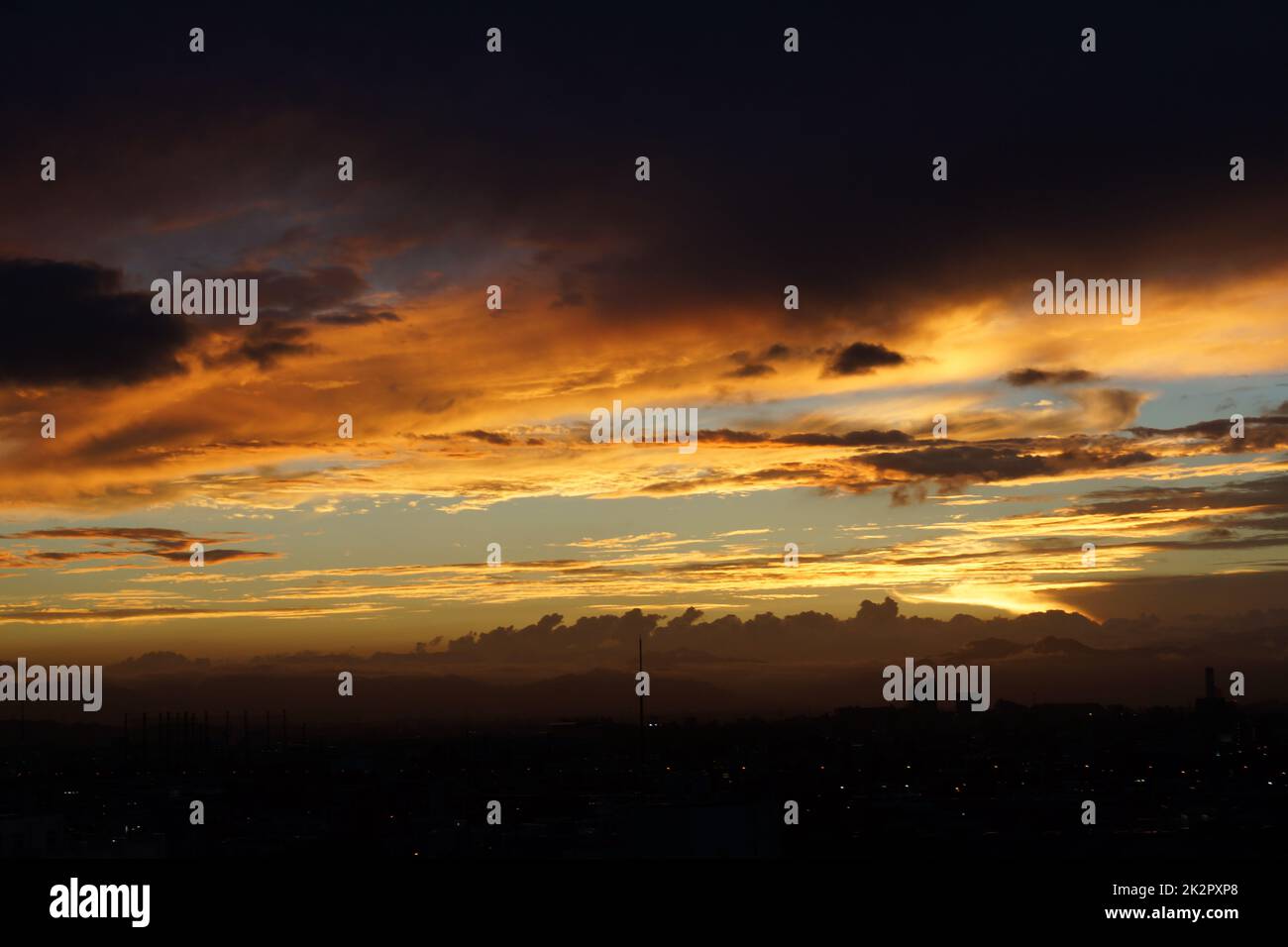 Sunset visible from Chofu, Tokyo Stock Photo - Alamy