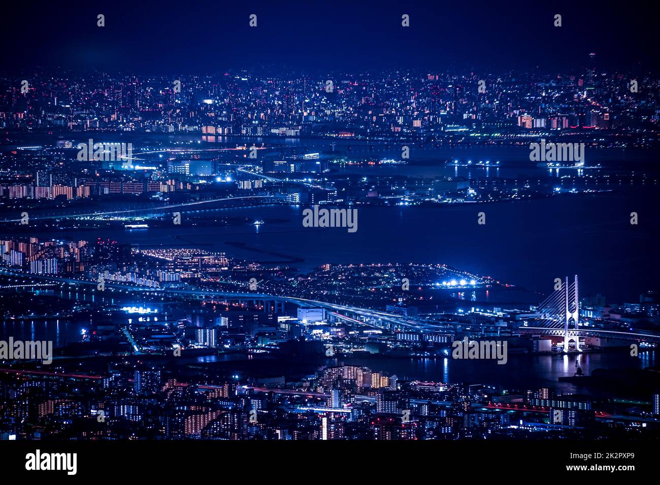 Night view of Kobe from Ichige Stock Photo - Alamy