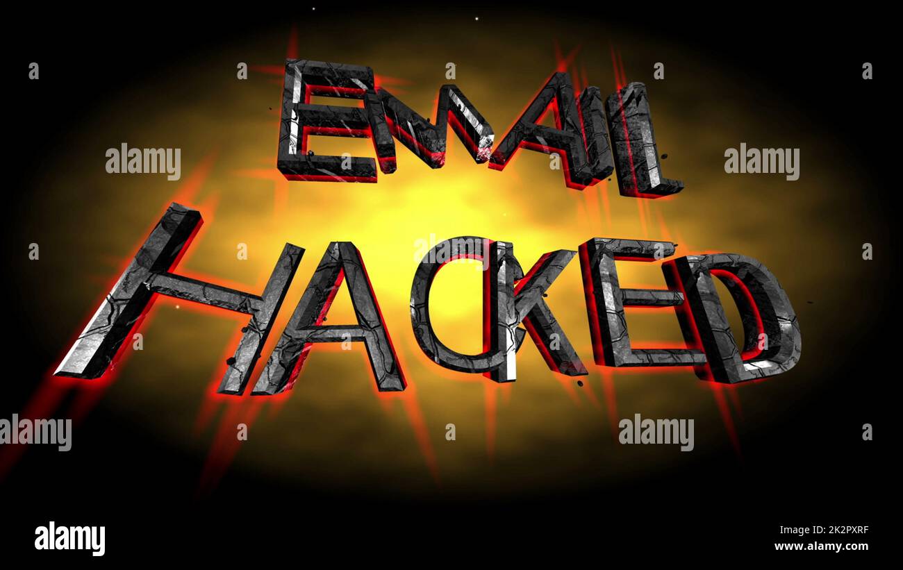 Email hacked text over grunge background 3d illustration Stock Photo ...