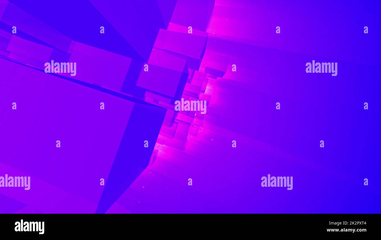 3D illustration of neon glow geometrical objects Stock Photo - Alamy