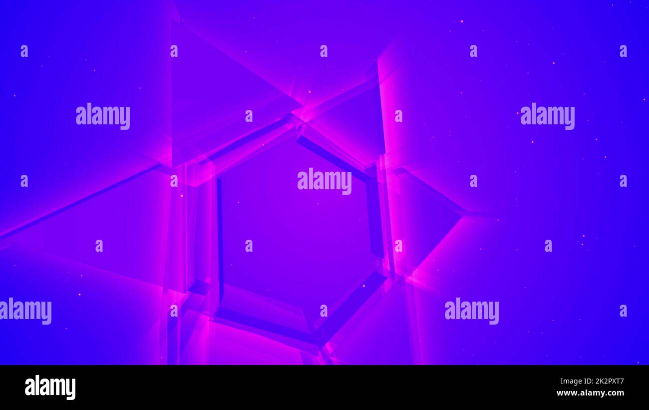 3D illustration of Hexagram Star of David neon glow Stock Photo - Alamy