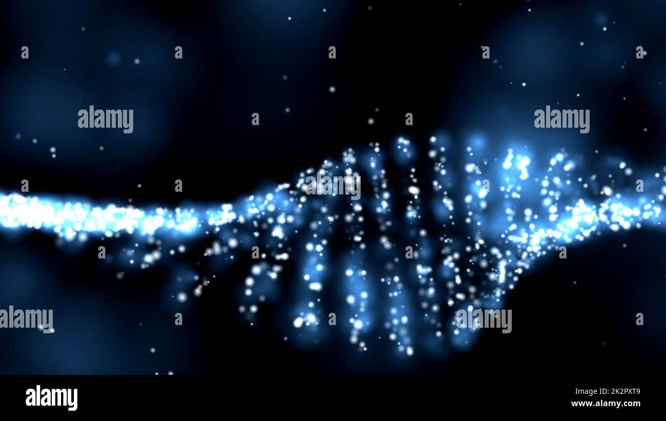 Blue dust particles floating over black Stock Photo - Alamy