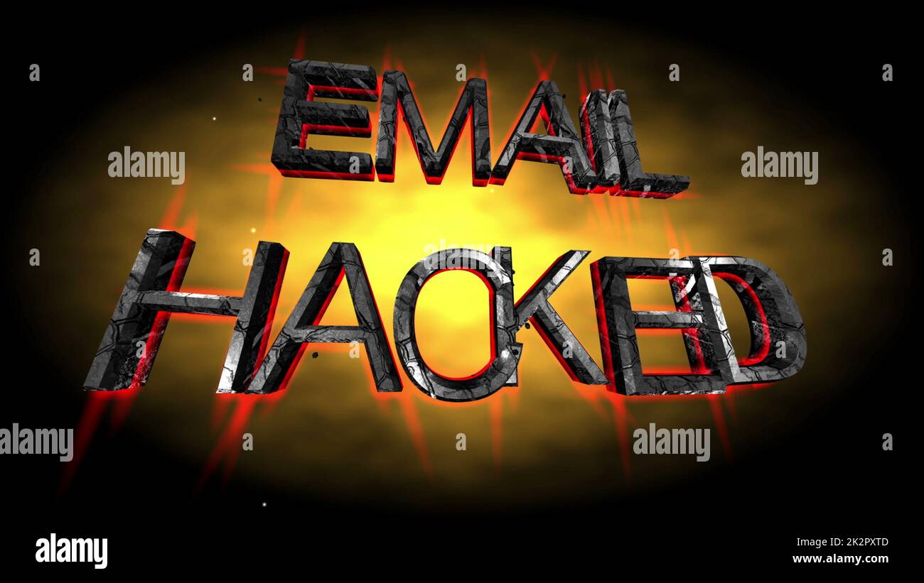 Email hacked text over grunge background 3d illustration Stock Photo ...