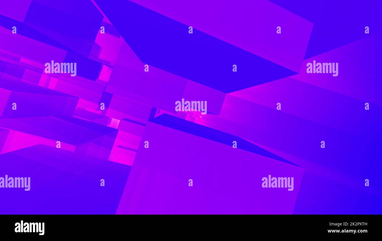 3D illustration of neon glow geometrical objects Stock Photo - Alamy