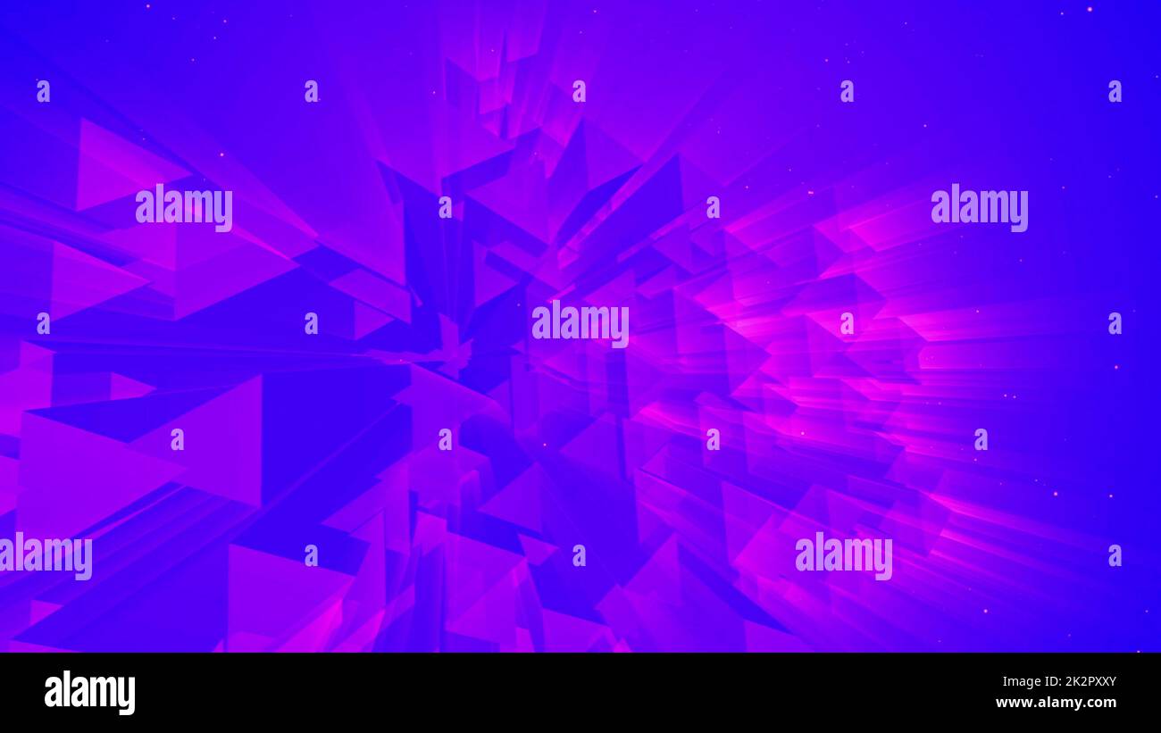 3D illustration of neon glow geometrical object Stock Photo - Alamy