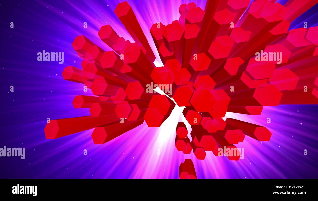 3D illustration of neon glow geometrical object Stock Photo - Alamy