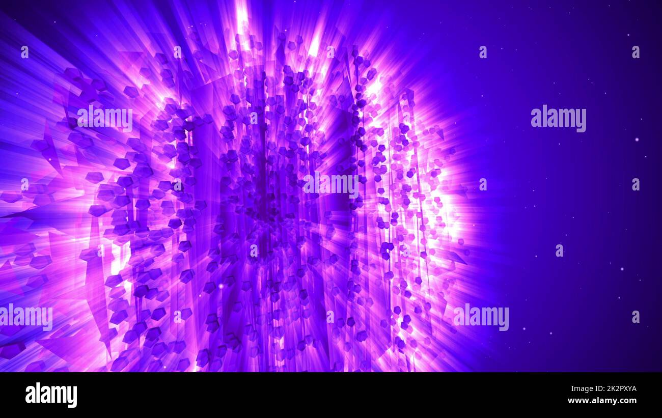 3D illustration of neon glow geometrical object Stock Photo - Alamy