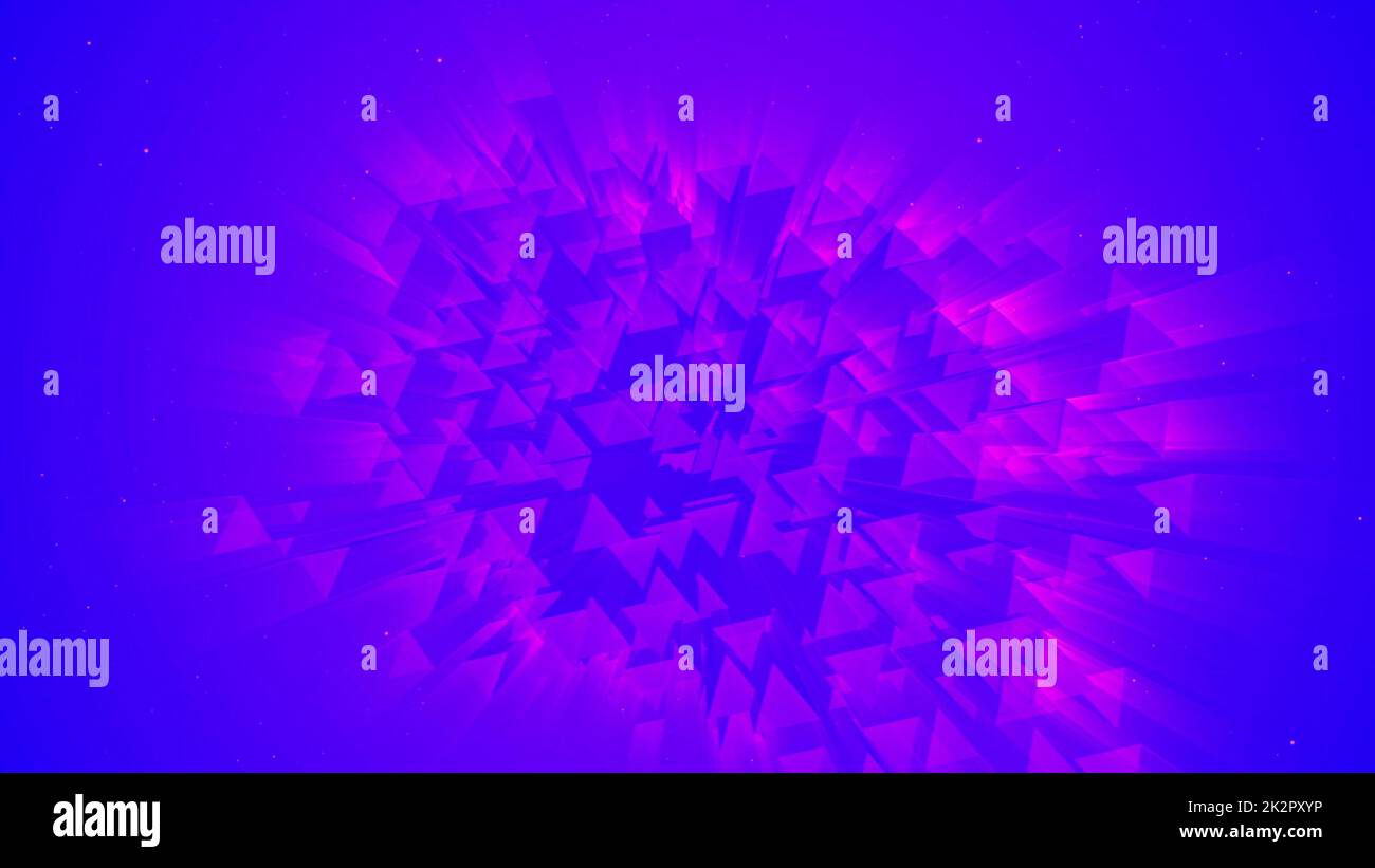 3D illustration of neon glow geometrical object Stock Photo - Alamy