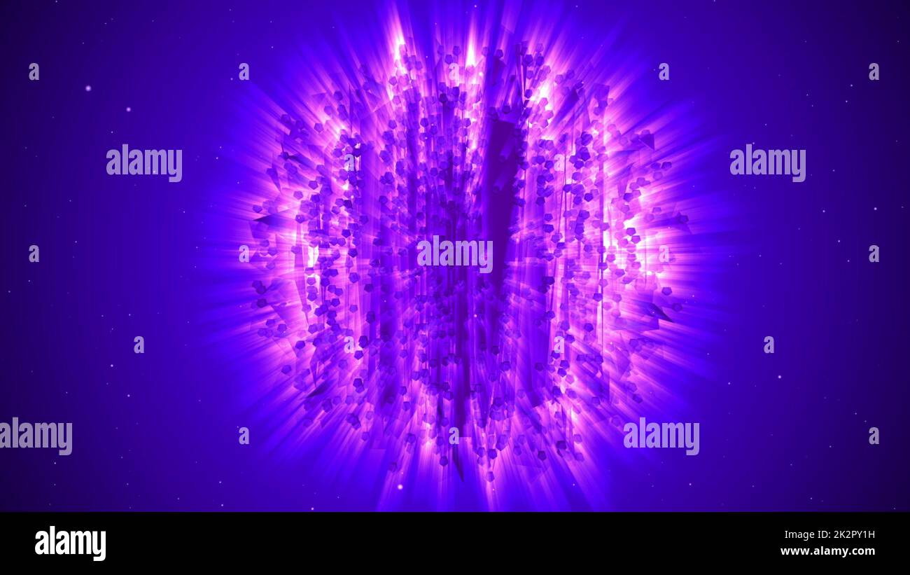 3D illustration of neon glow geometrical object Stock Photo - Alamy