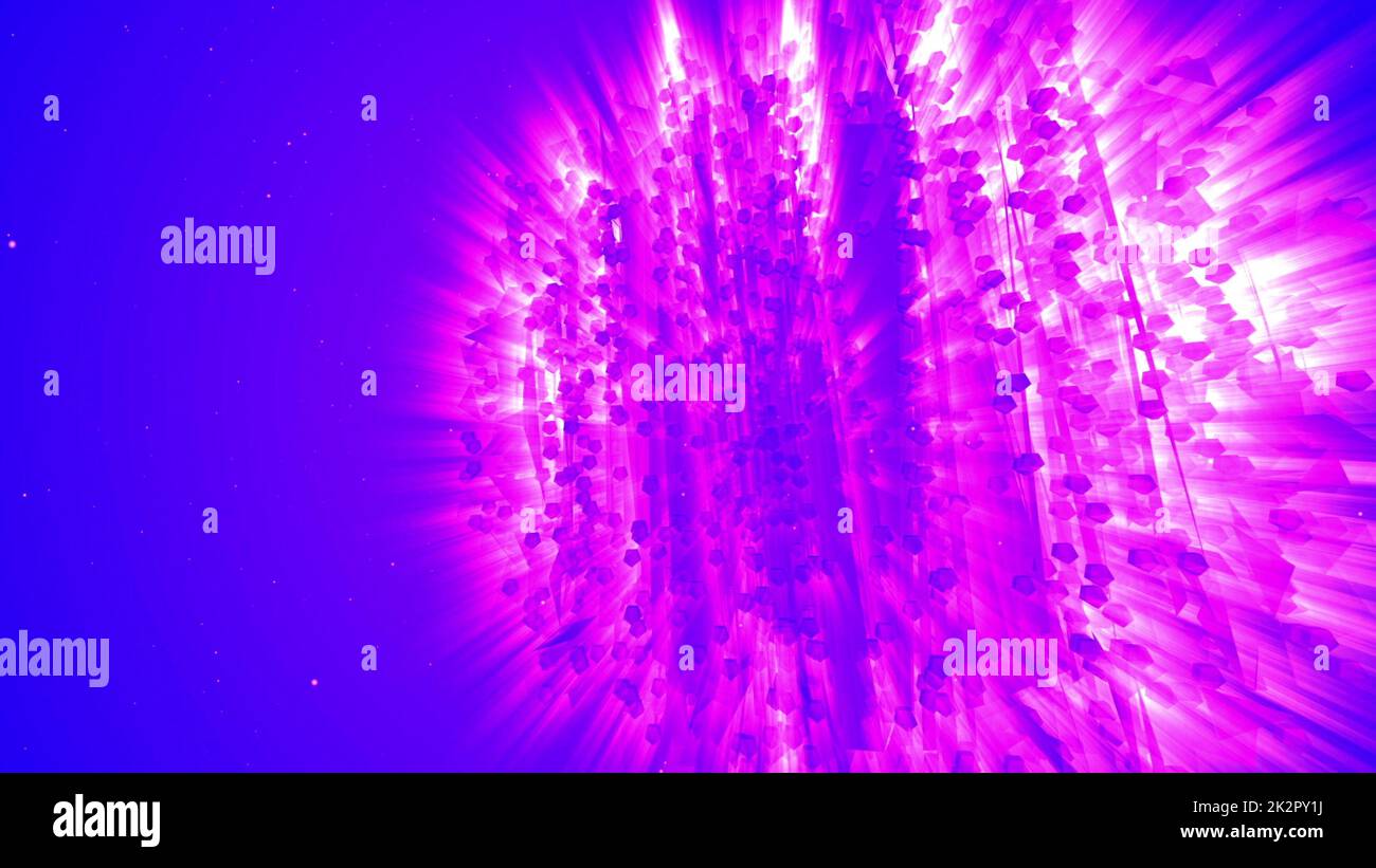 3D illustration of neon glow geometrical object Stock Photo - Alamy