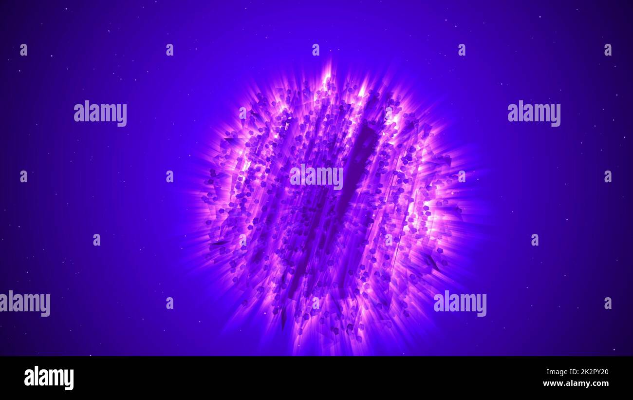 3D illustration of neon glow geometrical object Stock Photo - Alamy