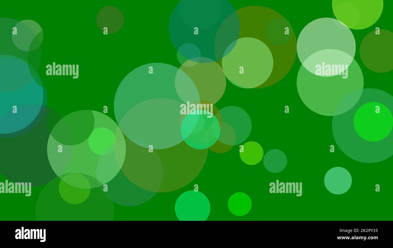 Abstract green circles with green background Stock Photo - Alamy